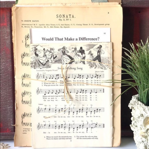 Art | Vintage Music Sheets Ephemera Music Sheet Paper | Poshmark